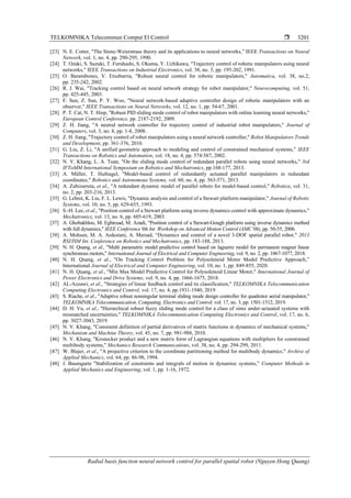 Radial basis function neural network control for parallel spatial robot | PDF