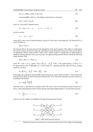 Radial basis function neural network control for parallel spatial robot | PDF