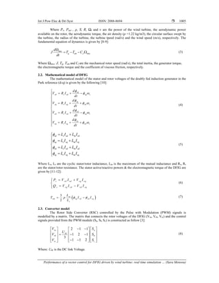 Performance of a vector control for DFIG driven by wind turbine: real time simulation using ...