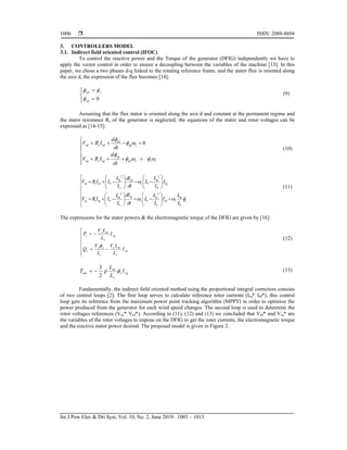Performance of a vector control for DFIG driven by wind turbine: real time simulation using ...