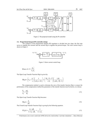 Performance of a vector control for DFIG driven by wind turbine: real time simulation using ...