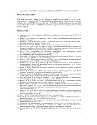 EXPERIMENTAL RESEARCH DATA QUALITY IN MATERIALS SCIENCE | PDF