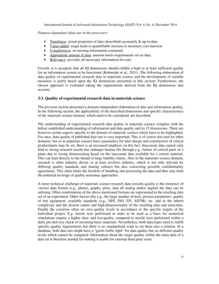 EXPERIMENTAL RESEARCH DATA QUALITY IN MATERIALS SCIENCE | PDF