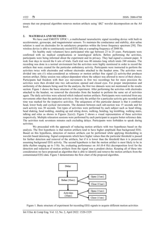 Study and analysis of motion artifacts for ambulatory electroencephalography | PDF