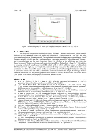 Investigation and design of ion-implanted MOSFET based on (18 nm ...