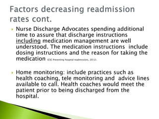 How to prevent Hospital readmissions | PPTX