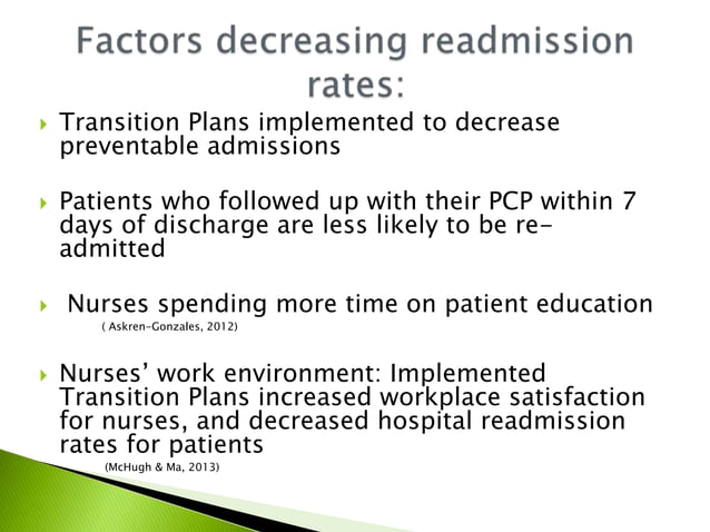 How to prevent Hospital readmissions | PPT