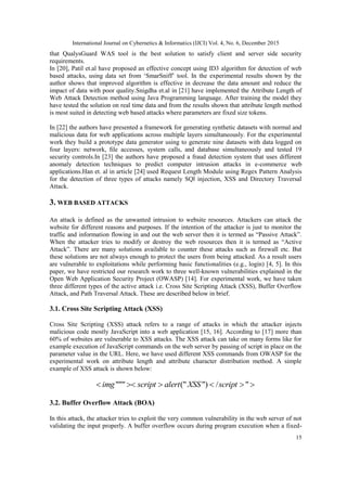 COMPARATIVE ANALYSIS OF ANOMALY BASED WEB ATTACK DETECTION METHODS | PDF | Web Development ...
