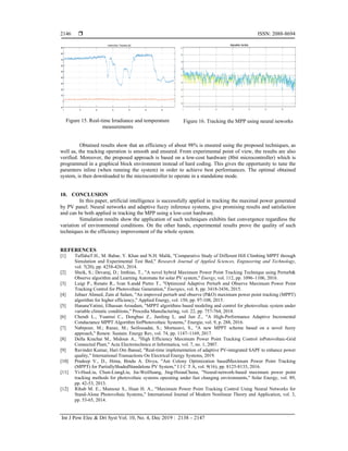 Experimental investigation of artificial intelligence applied in MPPT techniques | PDF
