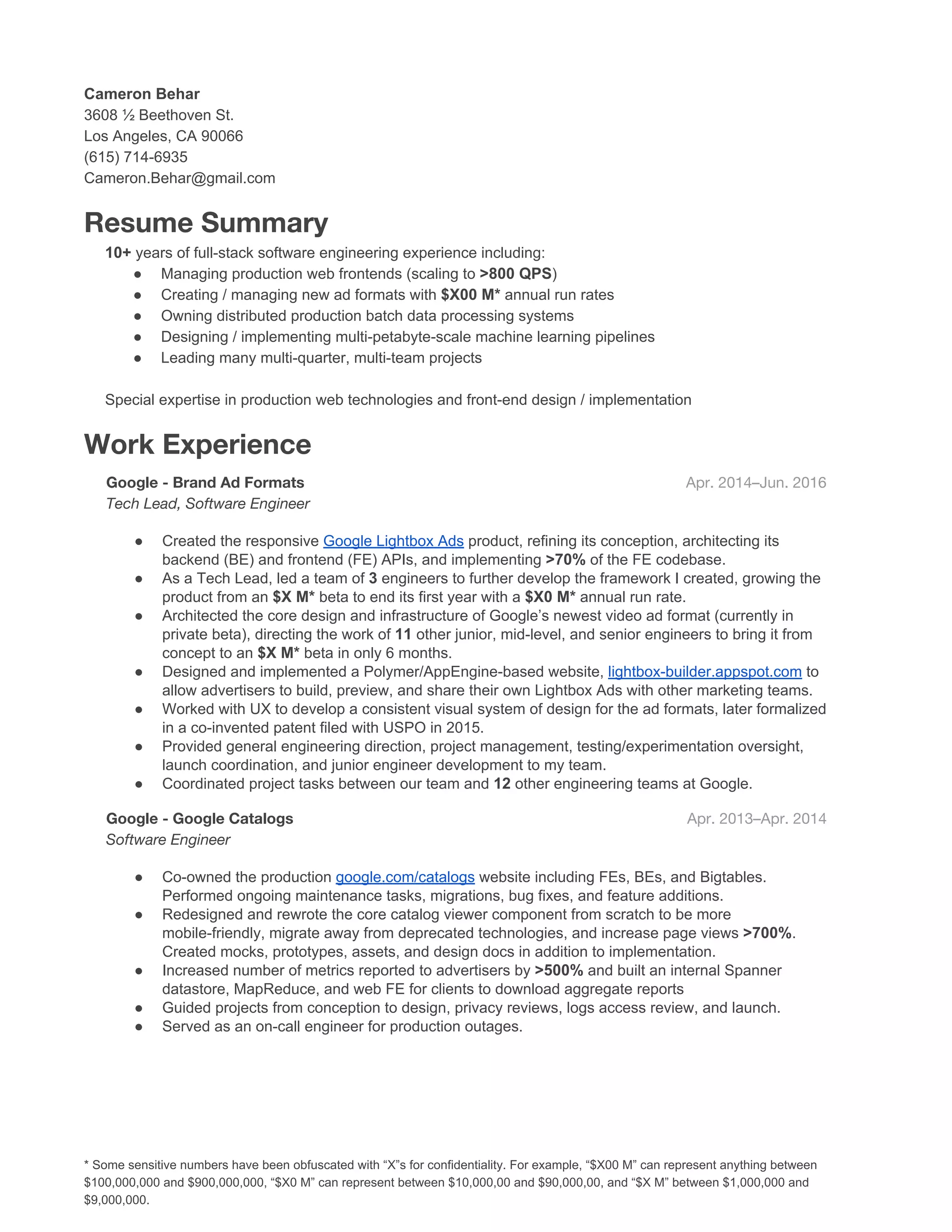 Resume-CameronBehar | PDF