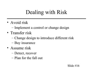 Information Security Planning and Risk Analysis | PPT