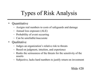 Information Security Planning and Risk Analysis | PPT