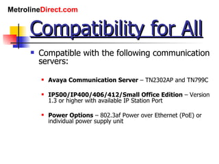 Avaya 4620/4620SW/4621SW IP Telephones | PPT