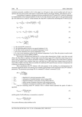 An efficient of estimation the load profile analysis of photo voltaic system with different ...