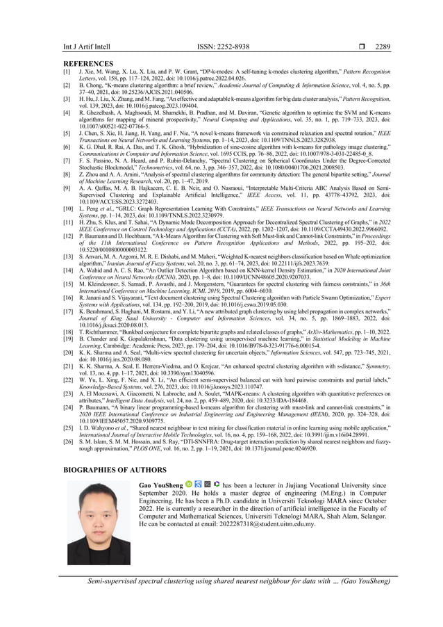 Semi-supervised spectral clustering using shared nearest neighbor for data with different shape ...