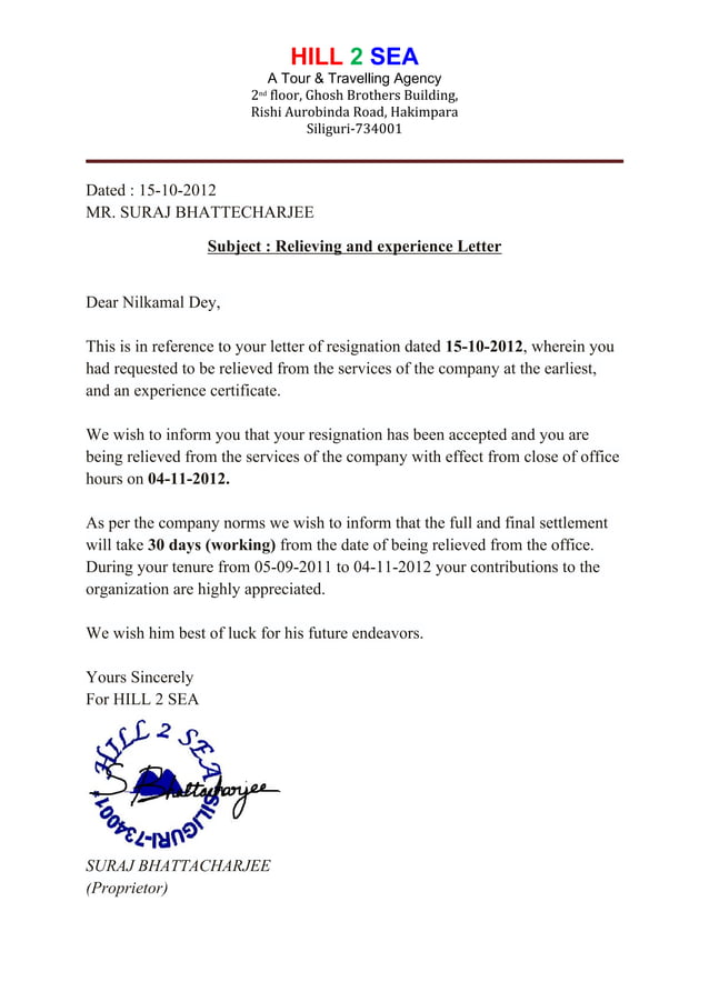 Release letter of Hill2Sea | PDF