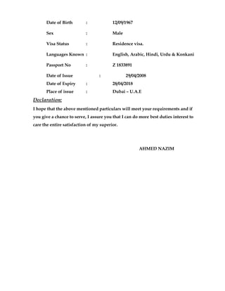 Nazim cv Camp Boss | DOC