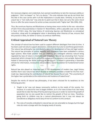 Jurisprudence - Natural Law | DOCX