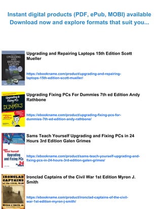 Upgrading and repairing PCs 13th ed., Academic ed Edition Scott Mueller ...