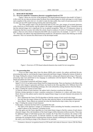 Vietnamese character recognition based on CNN model with reduced ...