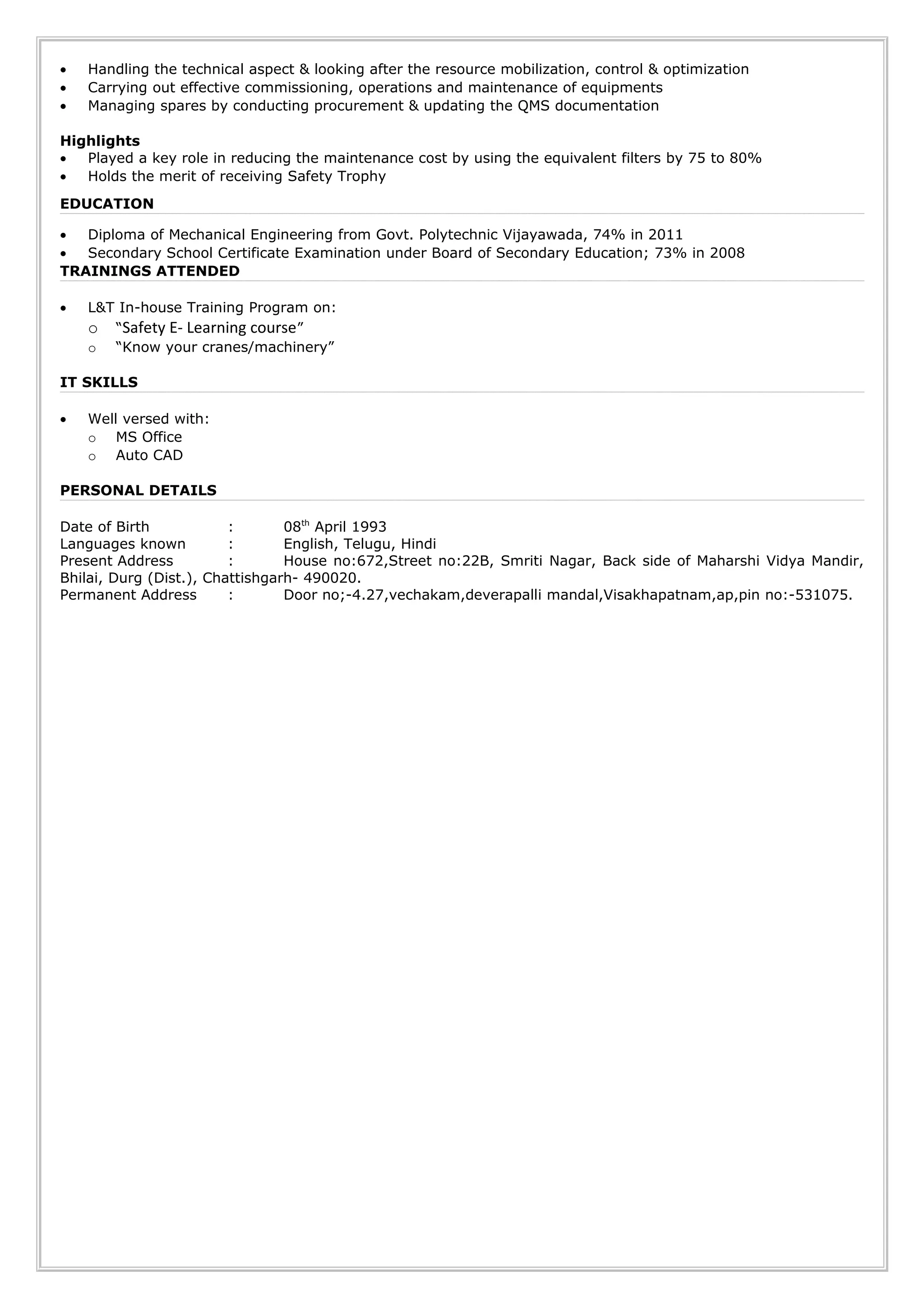 Jana Resume Updated | DOC