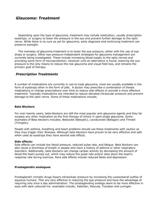 Glaucoma Treatment | PDF