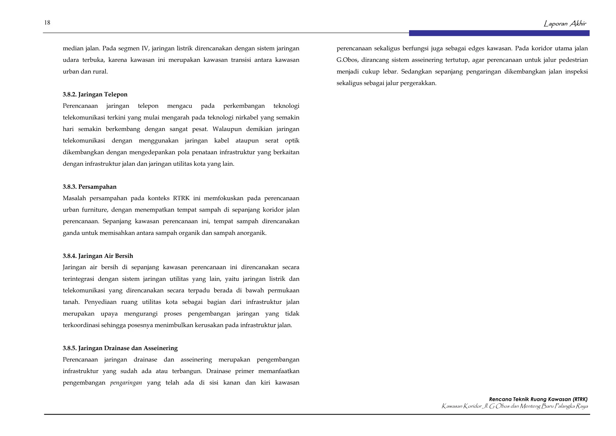 RTRK Kawasan Koridor Jl. G.Obos dan Menteng Baru | PDF