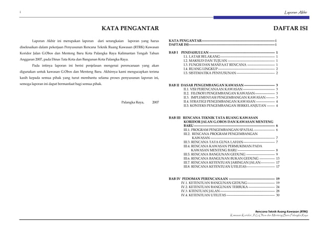 RTRK Kawasan Koridor Jl. G.Obos dan Menteng Baru | PDF