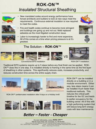 Rok-on Insulated Sheathing 3 page Brochure | PDF