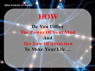 Mind Power At Work | PPT