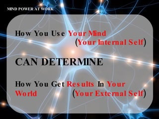 Mind Power At Work | PPT