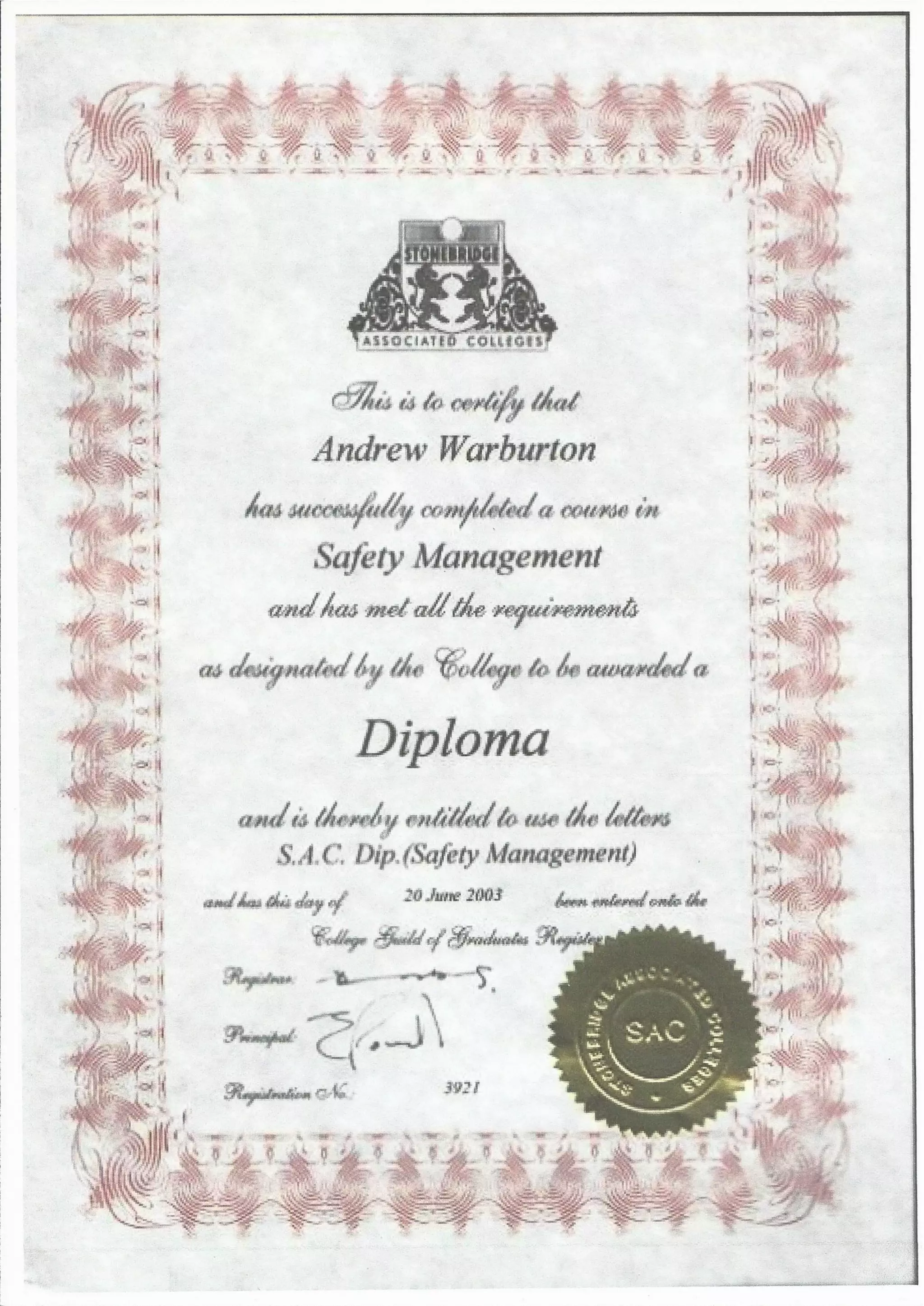 Safety management Diploma | PDF