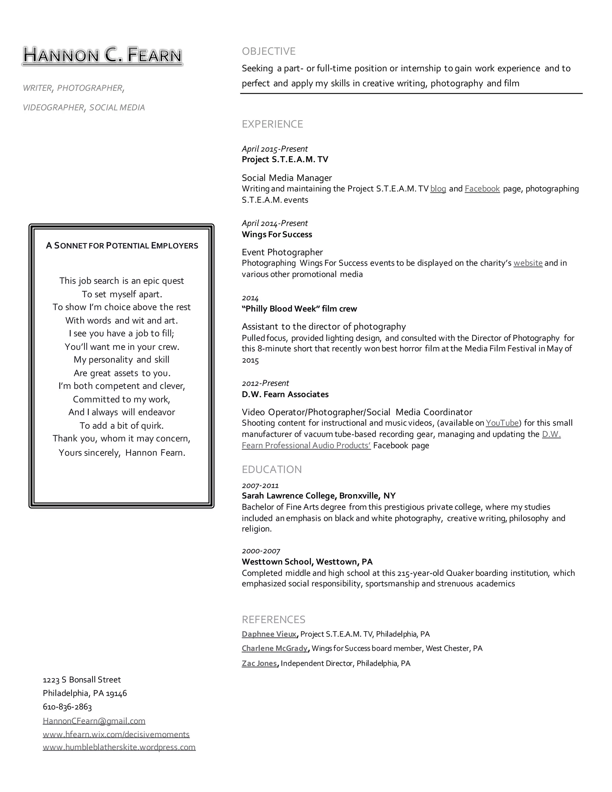 HFearnResume042016 | DOCX