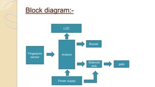 FINGERPRINT DOORLOCK USING ARDUINO UNO _ | PPTX
