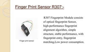 FINGERPRINT DOORLOCK USING ARDUINO UNO _ | PPTX