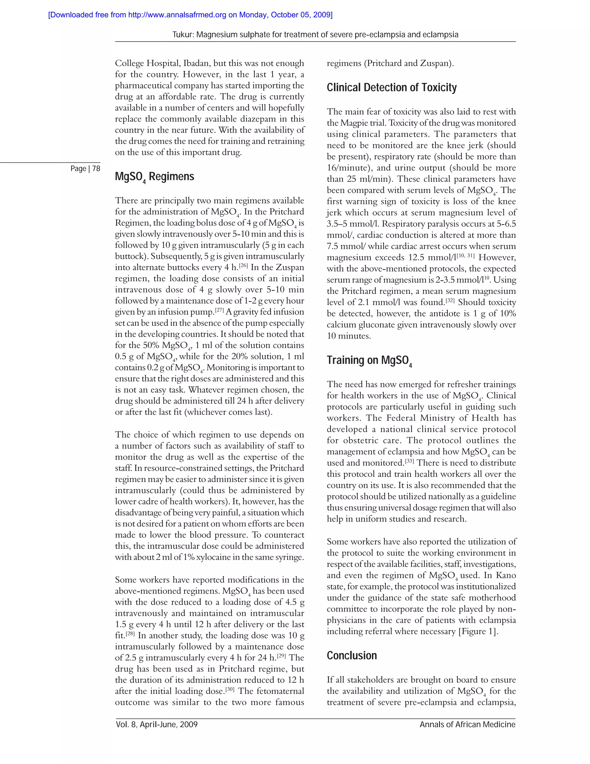 MgSO4 | PDF