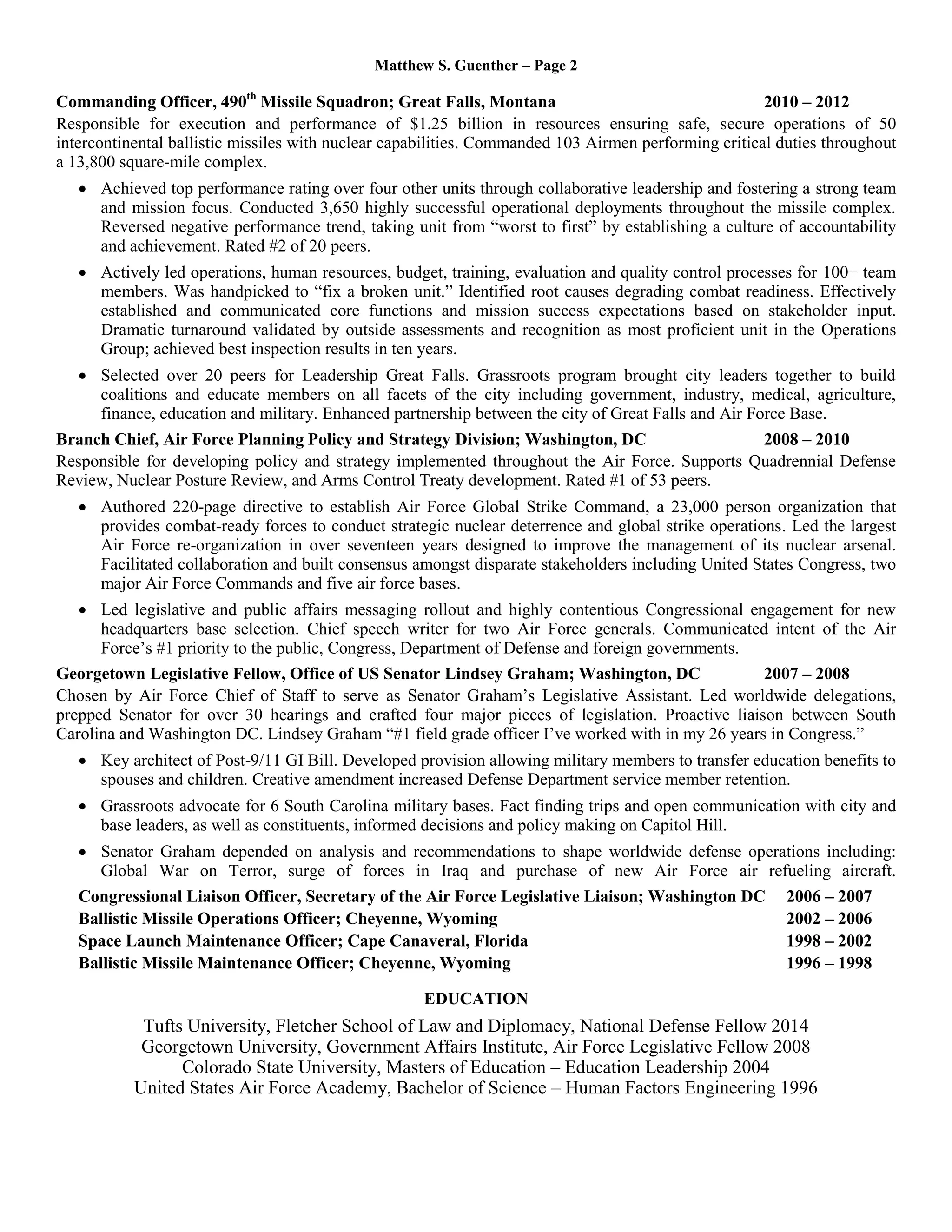 Matthew Guenther Resume | PDF