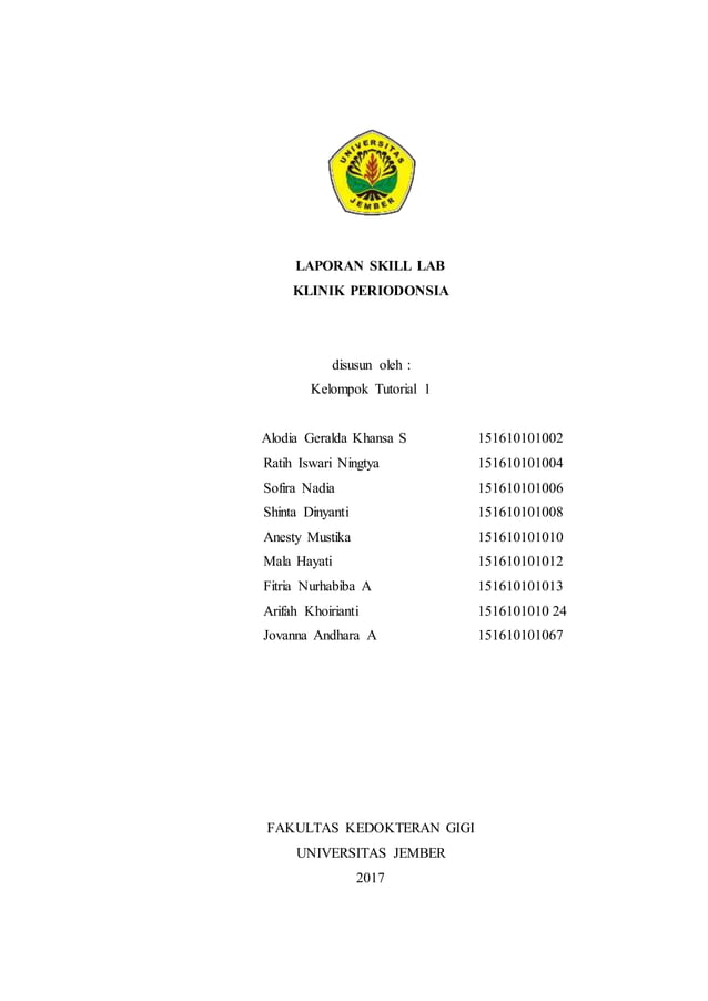 4646 laporan skill lab periodonsia | PDF