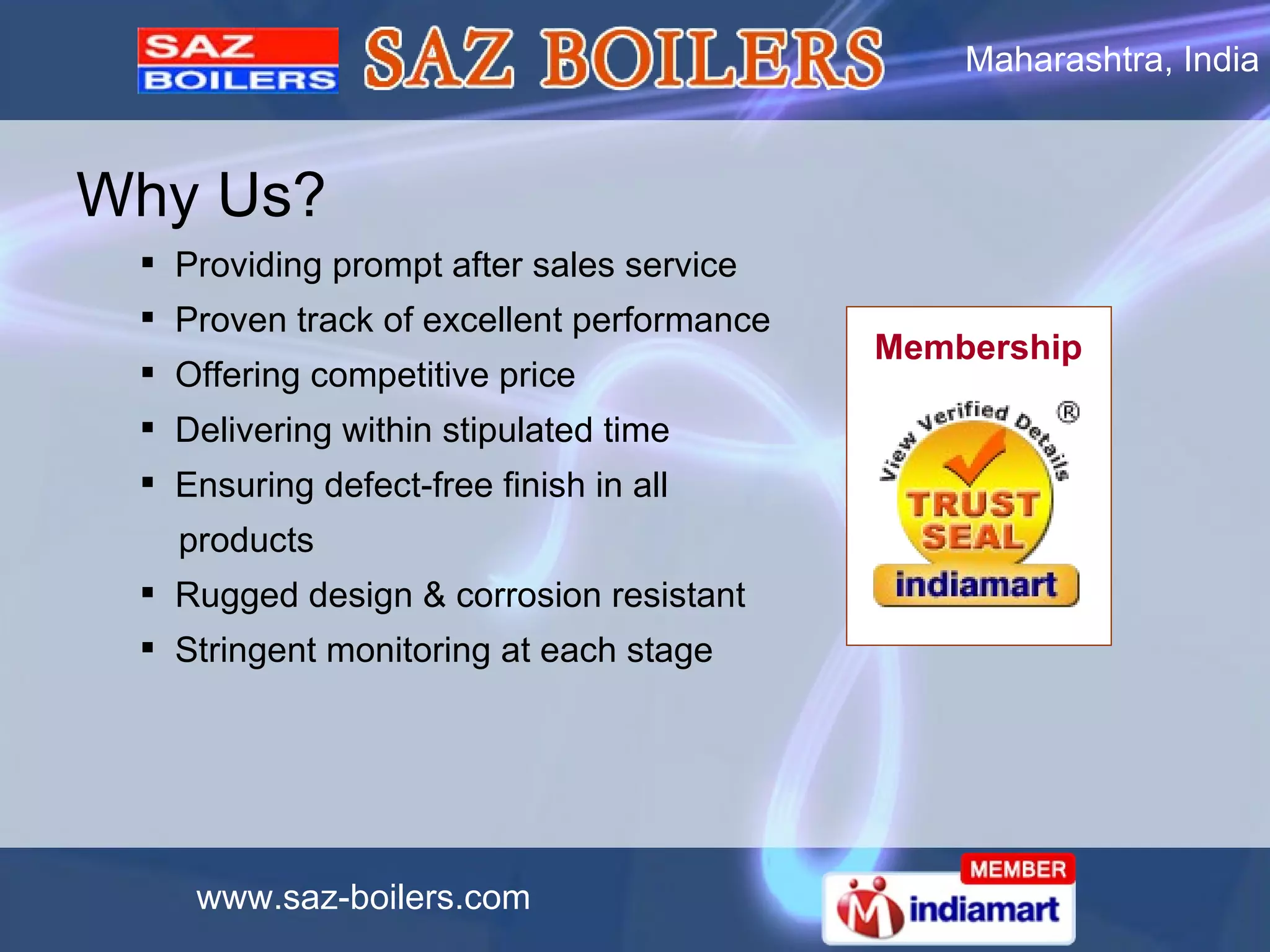 Steam Boilers By Saz Boilers, Pune | PPS
