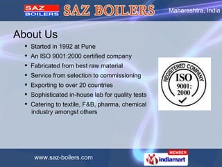 Steam Boilers By Saz Boilers, Pune | PPS