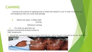 meat preservation basic science bingers' | PPT