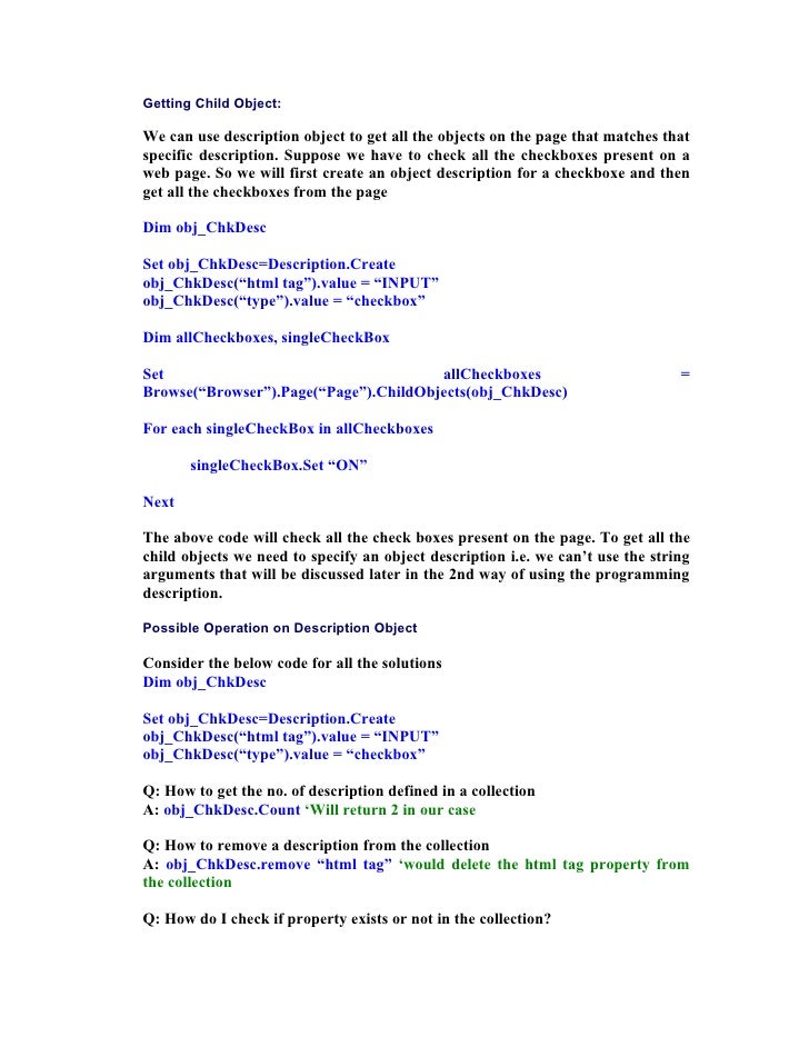 46484576 Descriptive Programming In Qtp Basics