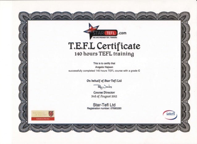 TEFL certificate