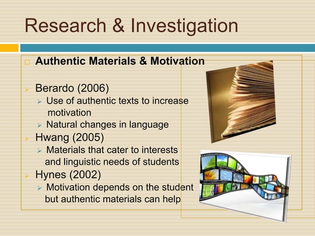Authentic materials in the classroom-prescott presentation | PPT
