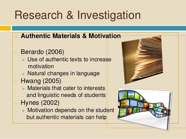 Authentic materials in the classroom-prescott presentation