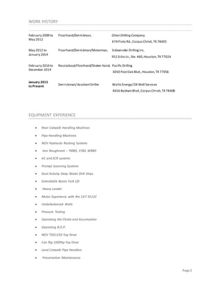 O&G Professonal CV | DOCX