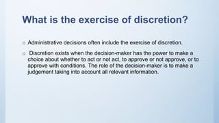 ADMINISTRATIVE PROCEDURES AND DESCRETIONARY POWER IN ADMINISTRATIVE ...