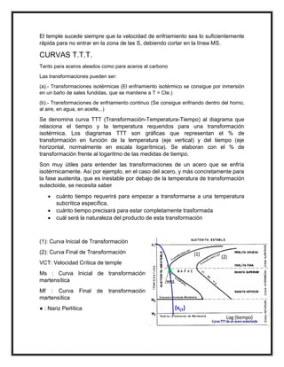 DIAGRAMA T-T-T con descripción sobre todos sus elementos | PDF