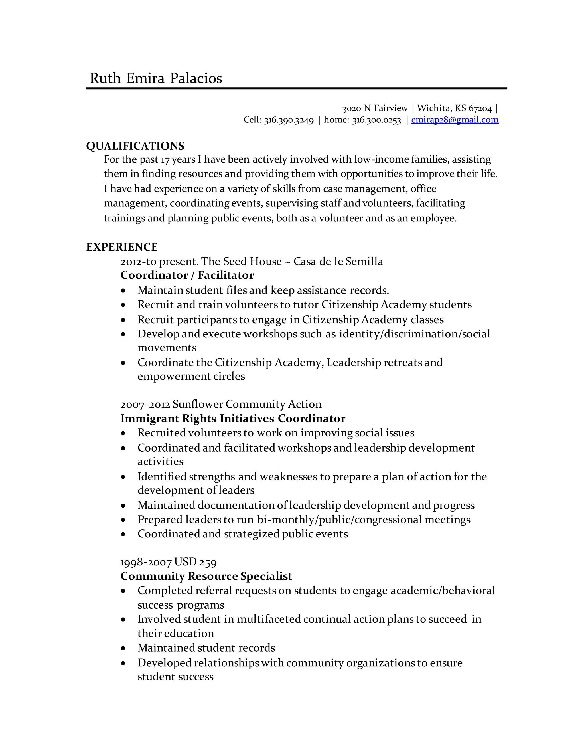 Resume 1 Emira | DOCX