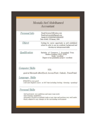 MOSTAFA ATEF CV | DOCX